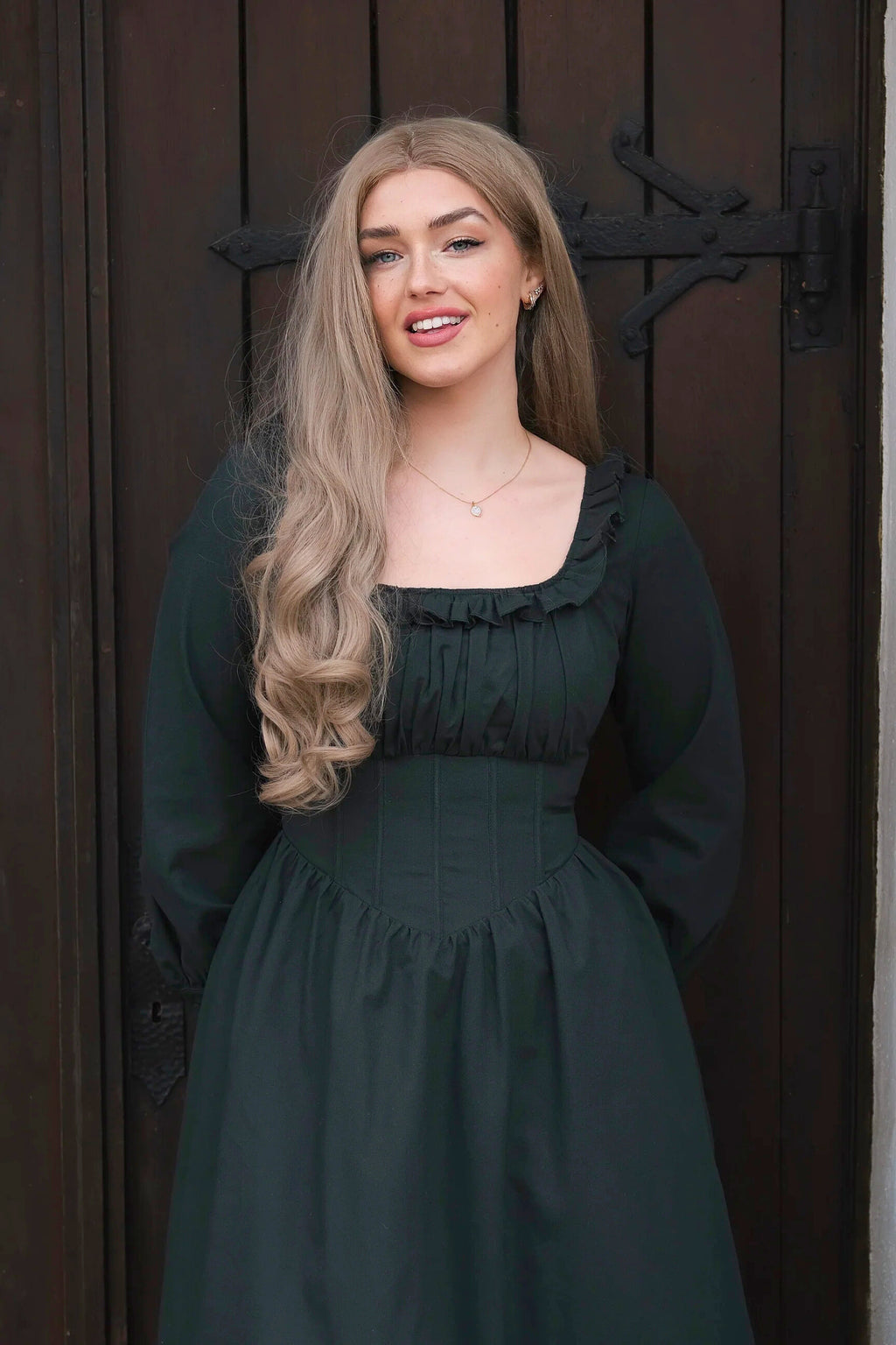 Acorn Midi Dress - Pine Green – CottagecoreWear