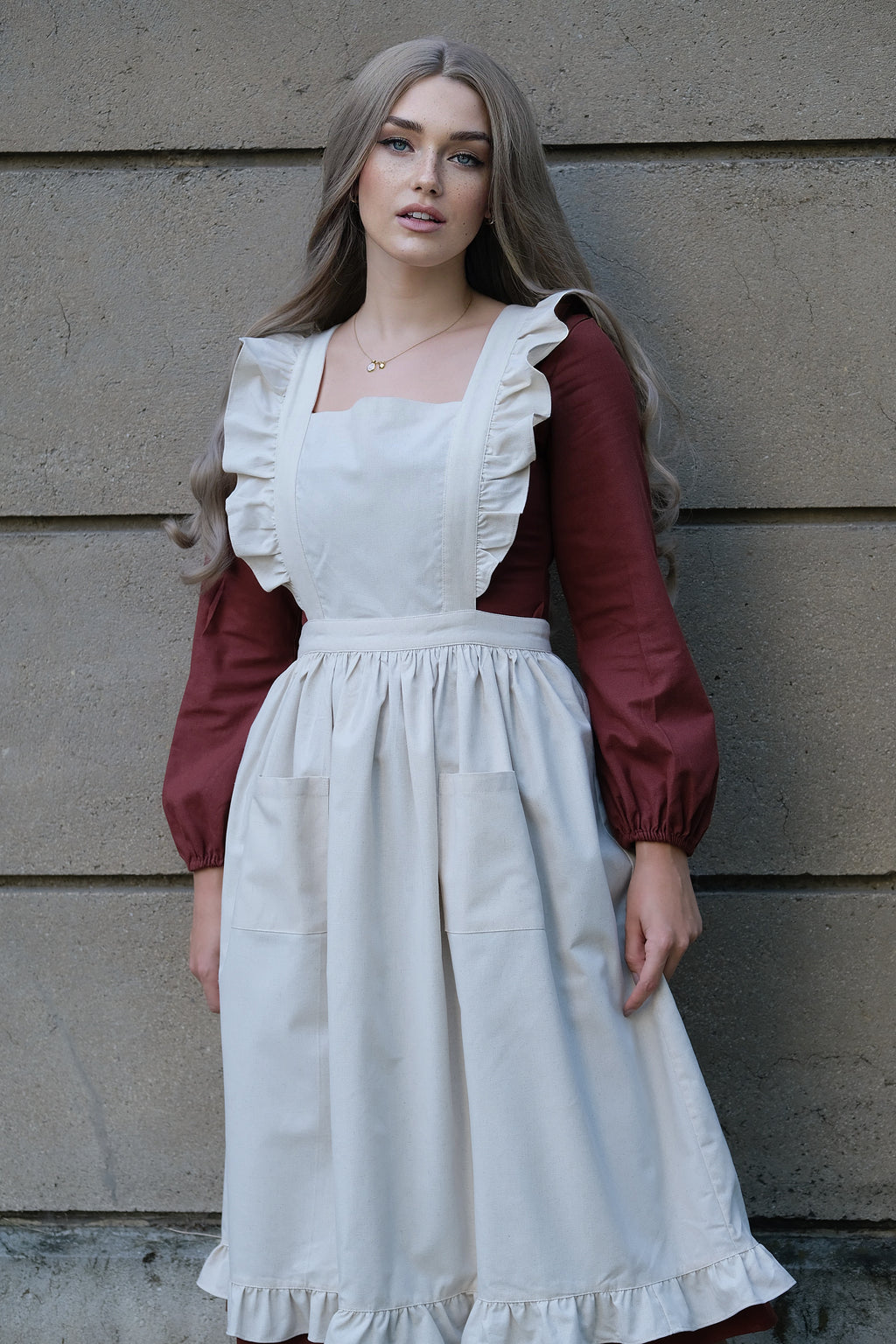 Cottage Apron - Stone – CottagecoreWear